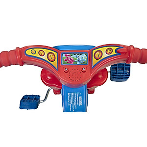 Blue's Clues & You Ride-On 10" Fly Wheels Junior Cruiser Tricycle with Sounds - Toddler Bike Trike, Ages 18-36M, for Kids 33”-35” Tall - 35 lbs. Weight Limit