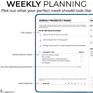 90 Day Goal Setting Journal, Track Progress Daily, Multiple Use Cases, One Journal for All