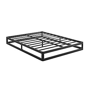 BIKAHOM Modern 9 Inch Metal Platform Bed Frame Queen with Heavy Duty Steel Foundation for Bedroom,Mattress Foundation,No Box Spring Needed,Sturdy Steel Structure