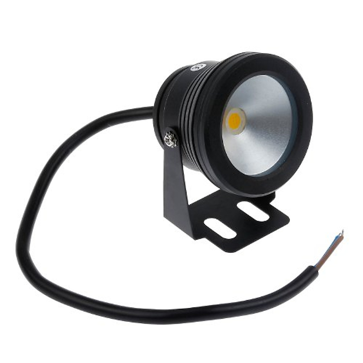 Lemonbest® 10w 12v Black LED Underwater Flood Light for Landscape Fountain Pond Pool, Warm White