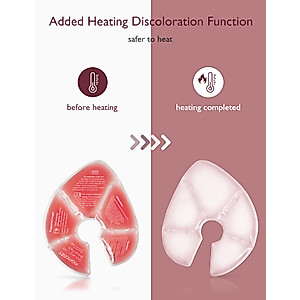 Momcozy Large Reusable Breast Therapy Packs, Temp-Sensing Hot and Cold Gel Breast Pads, Breastfeeding Essentials for Relieve Clogged Ducts, Nipple Pain, Improve Milk Flow, Engorgement, 2 Pack