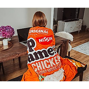 POPCULT The Original Nissin Top Ramen Chicken Flavor Microplush Throw Blanket