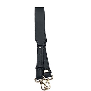 Full Grain Leather Adjustable Replacement Strap For Cross Body Bag Purse CK MK Bags (Black, Long39.4''-50.4'')
