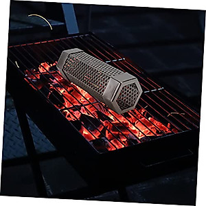 Yardwe 1 Set Smoker Wood Pellet Outdoor Gas Grill Gas Grill Accessories Bbq Wood Pellet Tube Smoker Barbecue Smoker Tube Gas Grills Sturdy Barbecue Tool Stainless Steel Smoker Pipe Silver