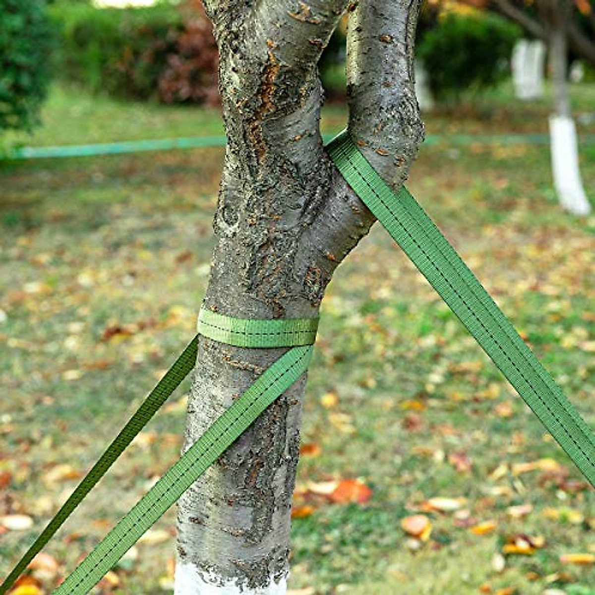 Biubee 108 Feet Long 1 Inch Wide Green Tree Tie Strap- Green Staking and Guying Material Garden Tie Plant Tie for Outdoor Use, 1763 Lbs Strength