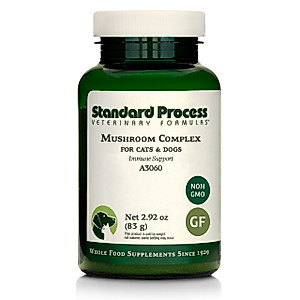 Standard Process Mushroom Complex for Dogs & Cats - Immune Support Supplement with Bovine Colostrum - Lion's Mane Extract Powder for Dog & Cat Immune Support - Essential Aid for Pet Health - 2.92 oz