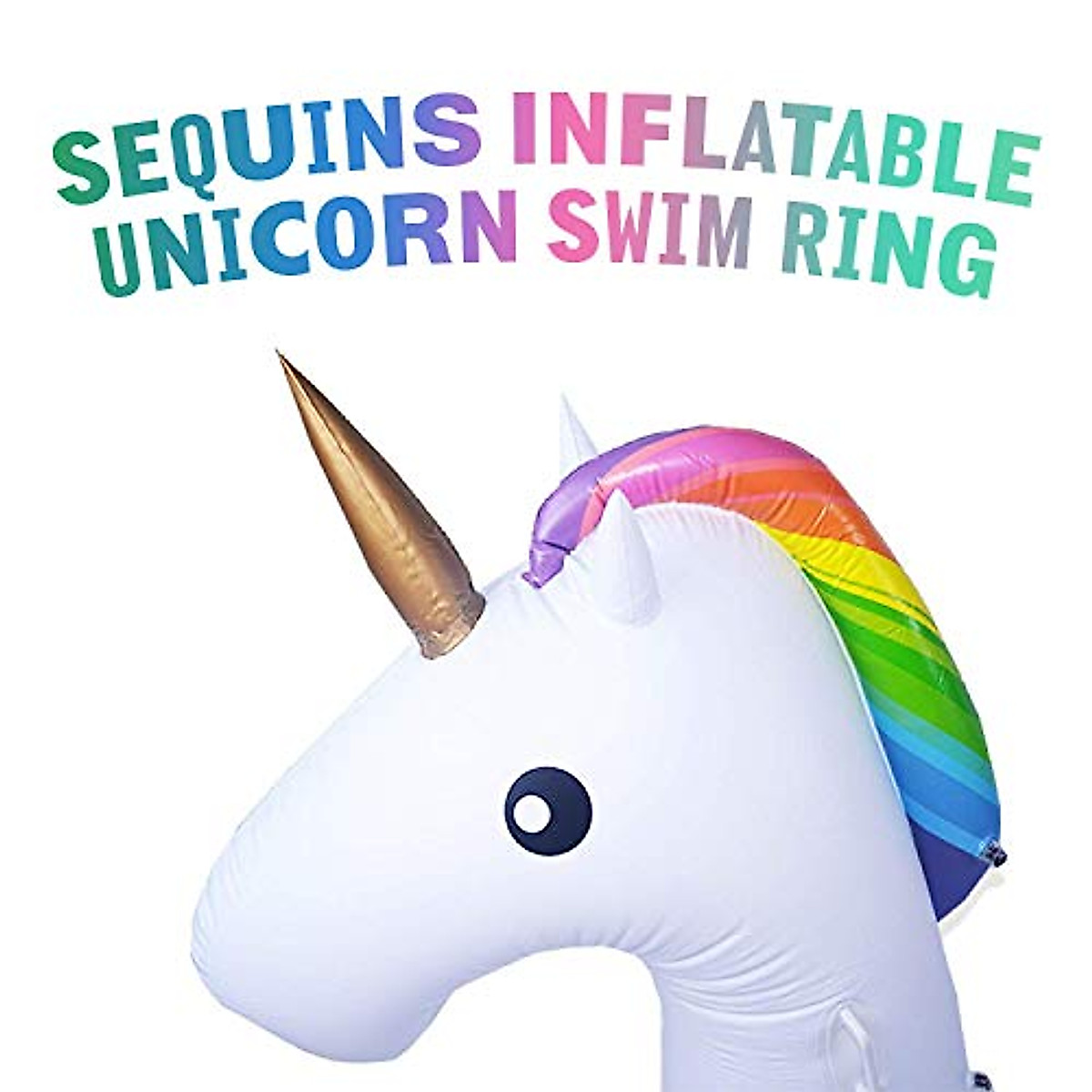 Boxgear Inflatable Float, Glitter Sequin Animal Pool Floats, Swimming Pool Ring, Pool Inflatables for Kids and Adults, Pool Toys Inflatable Unicorn Pool Float, 36 Inch Water Float (36 Inch)
