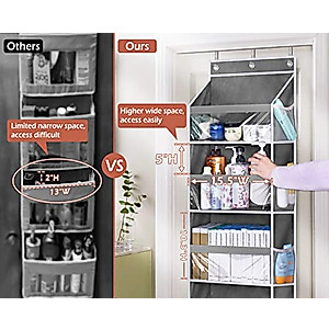 MISSLO 6 Shelves Over the Door Hanging Organizer + 24 Large Mesh Pockets for Toddler Girl