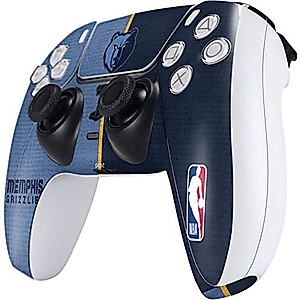 Skinit Gaming Decal Skin Compatible with PS5 and Compatible with PS5 Digital Edition DualSense Controller - Officially Licensed NBA Memphis Grizzlies Canvas Design