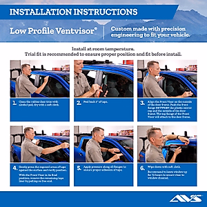 Auto Ventshade [AVS] Low Profile Ventvisor / Rain Guards | Smoke Color, 6 pc | 896002 | Fits 2009 - 2014 Nissan Murano