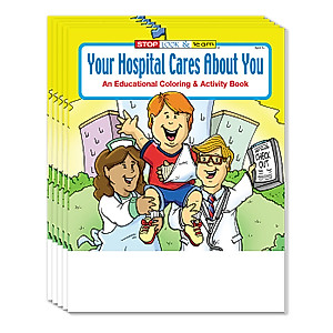ZOCO - Your Hospital Cares About You - Coloring Books (25 Bulk Pack, Without Crayons) - Games, Puzzles, Activities for Kids