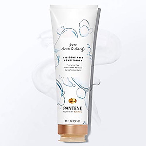 Pantene Shampoo and Conditioner Set Pure Clean & Clarify plus Hair Mask Rescue Shot Treatment, Silicone Free, Nutrient Blends, transparent