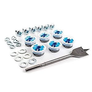 GripIt Drywall TV Anchor Fixing Holds Up to 250 Pounds or 113 Kilograms of Weight. Perfect for Securing Any Flat Screen TV. Removable and Reusable Screws - (4 Fixings, Drill Bit, 4 Bolts and Washers)