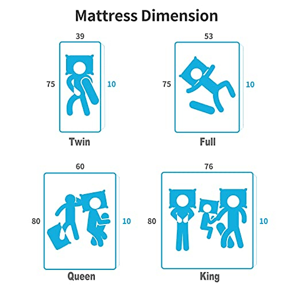 Hommoo 10 Inch Foam and Individually Pocket Innerspring Hybrid Mattress Breathable Medium Firm Mattress with Knitted Fabric Cover Soft Bed Mattress in a Box King