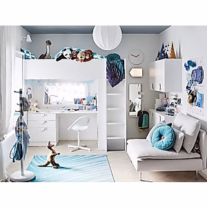 Modern Decoration Loberget Desk Children's Chair, Kid Desk Swivel Chair, Office Chair For Home, Desk Computer Chair Height Adjustable For Work Chair. (White)