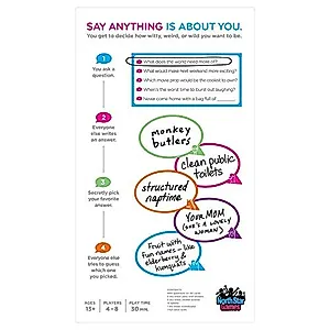 Say Anything: 10th Anniversary–A Board Game by North Star Games 4-8 Players–Board Games for Family 30 Mins of Gameplay–Games for Family Game Night–for Kids and Adults Ages 13+ - English Version