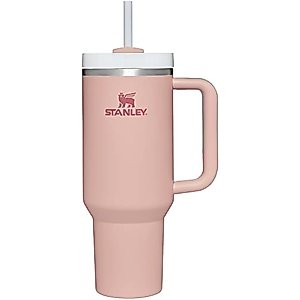 Stanley Quencher H2.0 FlowState Stainless Steel Vacuum Insulated Tumbler with Lid and Straw for Water, Iced Tea or Coffee, Smoothie and More, Pink Dusk, 40 oz