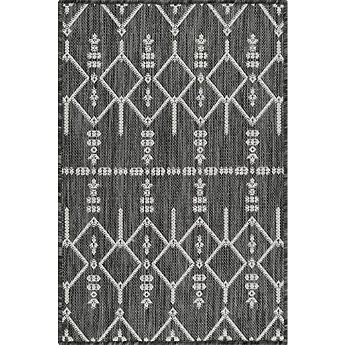 Adiva Rugs Outdoor Indoor Area Rug, Weather Resistant, Easy to Clean, Stain Resistant Floor Mat for Dining Room, Backyard, Deck, Patio (Pebble Weiss, 2' x 3')