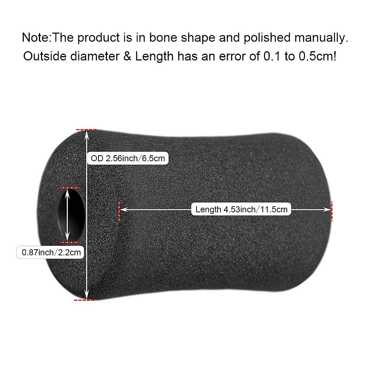OTFAITP Sponge Foam Foot Pad Roller Pair, Used for Replacing Gym Exercise Equipment, Suitable for 1-inch Rod (Foam 4.53" X 2.56" Od X 0.87" Id)