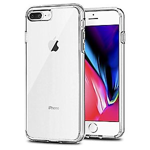 TENOC Phone Case Compatible for iPhone 8 Plus and iPhone 7 Plus, Clear Cases Cute Slim Transparent Soft TPU Cover Full Protective Bumper 5.5 Inch