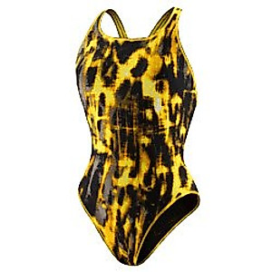 Speedo Girls' Endurance+ Reverb Recordbreaker Swimsuit - Youth,Deep Gold (007),22