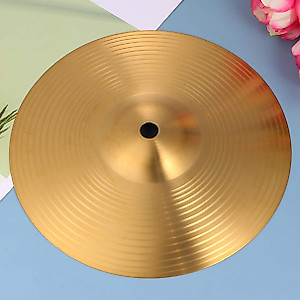 EXCEART Crash Ride Cymbal Bass Drum Cymbal Percussion Replacement Traditional Finish Brass for Drum 8 Inch