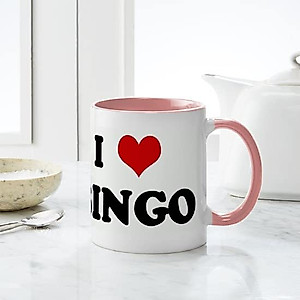 CafePress I Love BINGO Mug Ceramic Coffee Mug, Tea Cup 11 oz