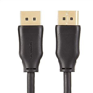 AmazonBasics Uni-Directional DisplayPort to HDMI Display Cable - 6 Feet & DisplayPort to DisplayPort HD Display Cable - 6 Feet