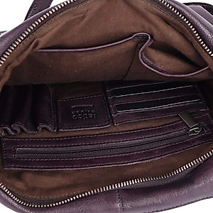 Latico Leathers Dalton Handbag Tote in Black - Made From 100% Genuine Authentic Leather Handcrafted by Artisans