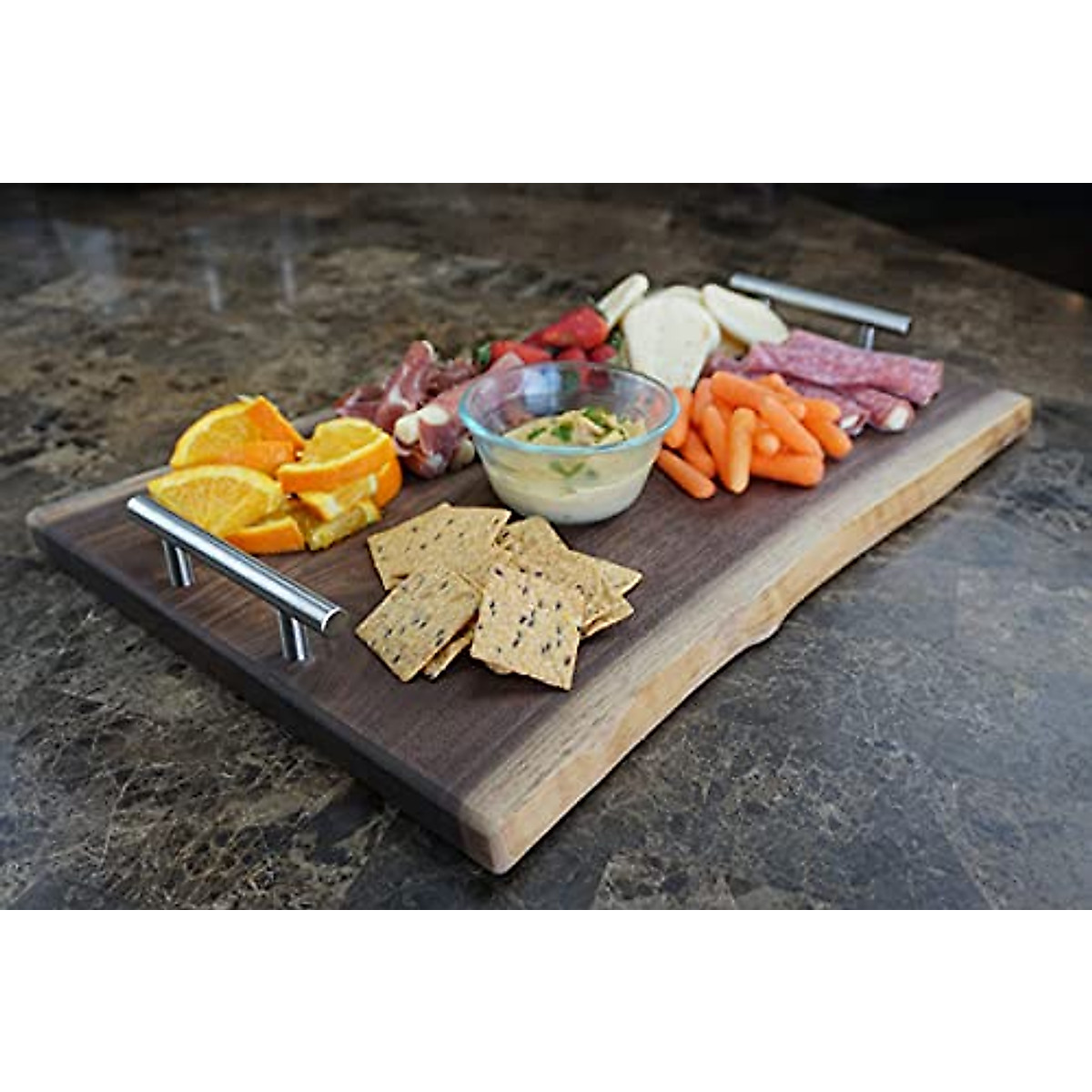 Arbordown- Solid Wood Live Edge Serving Tray (Walnut, Large 150")