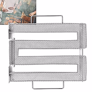 Maze Smoker Tray, BBQ smoker not Easy to be Deformed, Grill Meat Smoker Tray for Hot or Cold Meat, Cheese, Fish and Pork Smoking