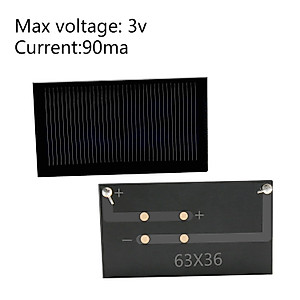 10Pcs Mini Solar Panels for Solar Power, 3V 90mA Mini Solar Panel Kit DIY Electric Toy Photovoltaic Cells Solar Epoxy Cell Charger 2.44"*1.42"(62mm*36mm)