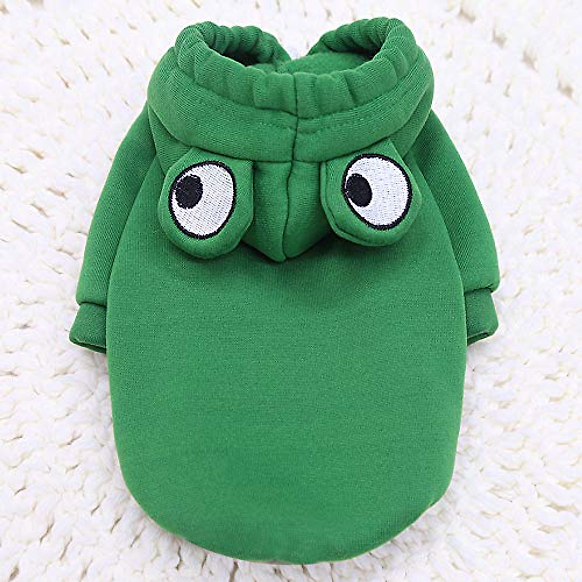 Dog Hoodie Pet Sweater Coat Cute Frog Shape Warm Jacket Dog Cold Weather Clothes Outfit Outerwear for Cats Small and Medium Dogs (XX-Large, Green)