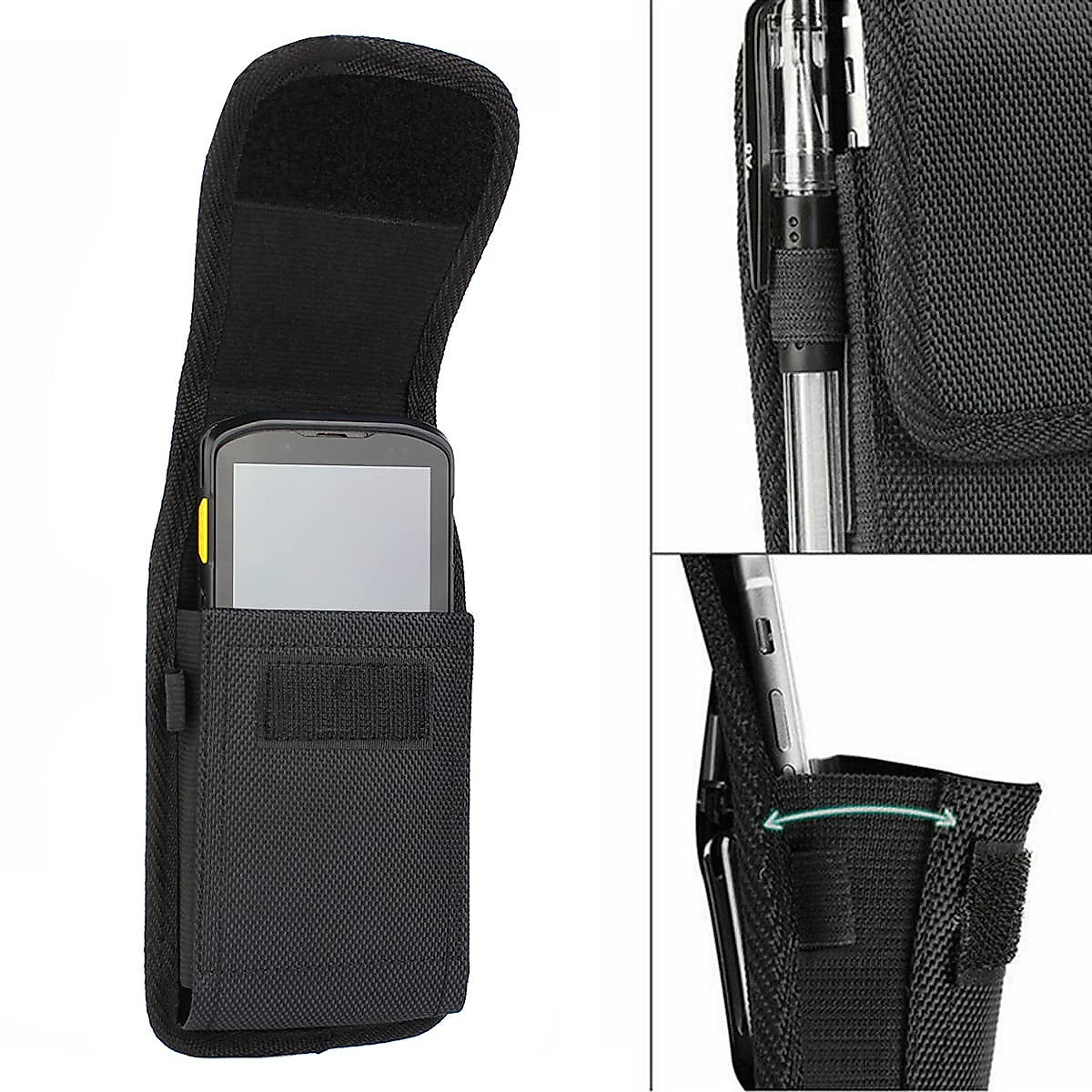 5PCS VENREA TC53 TC58 TC21 TC26 Scanner Holster,Rugged Carrying Case, Holder with Metal Clip & Belt Loops Fit for EDA50 EDA51 CT40 CT50 CT60,M60, MC67 Handheld Barcode Touch Mobile Computer, 7 Inch