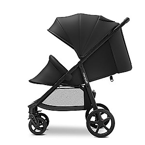 Mompush Nova Baby Stroller, Spacious Seat & Lie-Flat Mode, Toddler Stroller with Large UPF 50+ Canopy, Compact Folding with One Hand, Infant Stroller for Birth to 50 LB