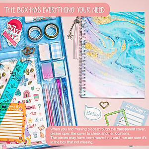 ABERLLS DIY Journal Kit for Girls, Birthday Gift for 6 7 8 9 10 11 12 Year Old Girl, Art Crafts Kits for Tween Teenage Kids, Scrapbook Diary Supplies Toy Set