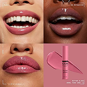 NYX PROFESSIONAL MAKEUP Butter Gloss - Pack Of 3 Lip Gloss (Angel Food Cake, Creme Brulee, Madeleine)