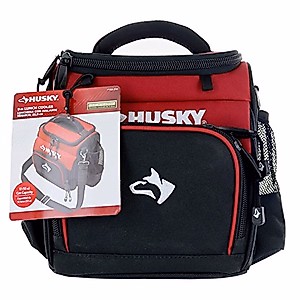 Husky 82021N11 9" 600 Denier Water and Weather Resistant Insulated Cooler with 2 Mesh Sleeves and Carrying Strap