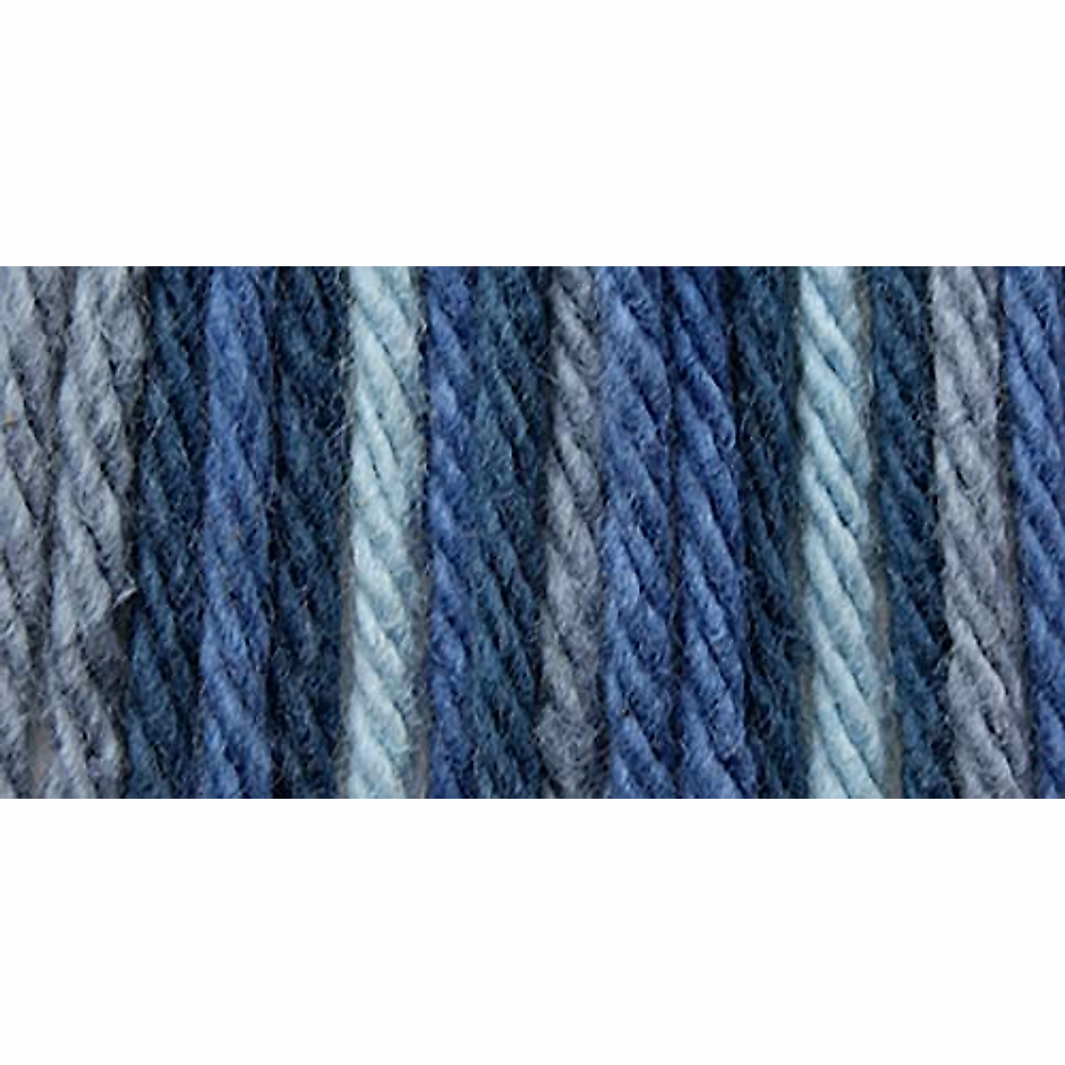 Bernat Handicrafter Cotton Yarn, Gauge 4 Medium Worsted, Blue Camo