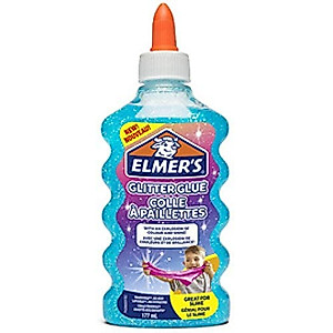 Elmer's PVA Glitter Glue | Gold | 177 mL | Washable & Kid Friendly | Great for Making Slime & Crafting