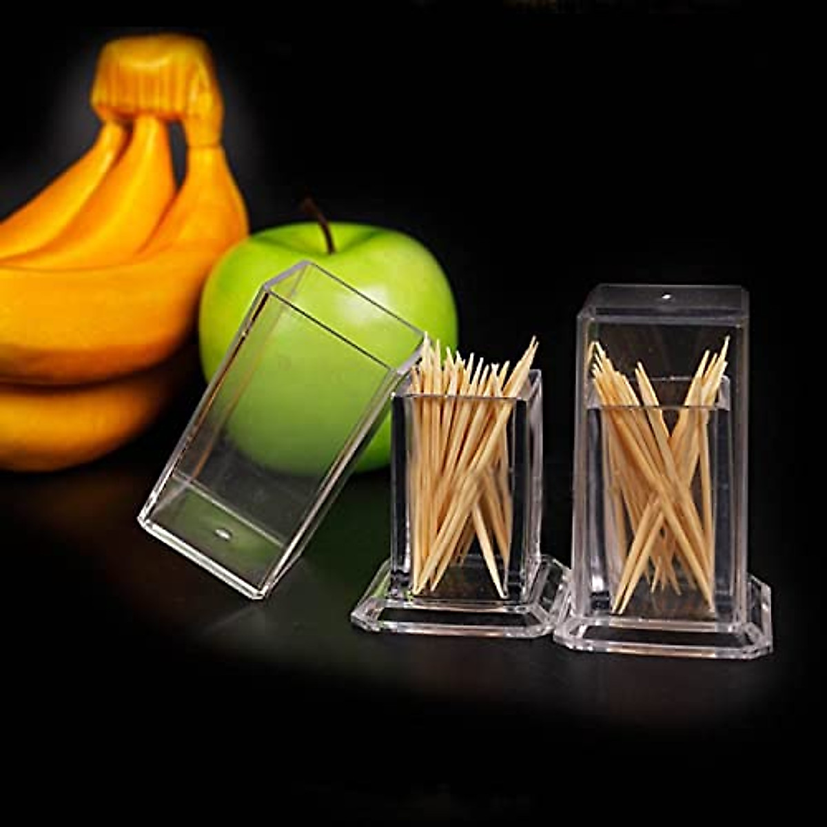 Toothpick Dispenser,Hard Acrylic Material Toothpick holder,Can Hold 200 Toothpicks,Suitable for Living Room,Restaurant,Hotel,Bar