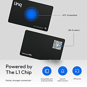 Linq Digital Business Card - Smart NFC Contact and Networking Card (Matte Black)