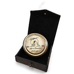 Life is beautiful with you Engraved compass, E E cumings poem engraved working compass, Anniversary, birthday, love, Sorry, Valentines day, Keepsakes, old memories, Love momentos, Unusual gift