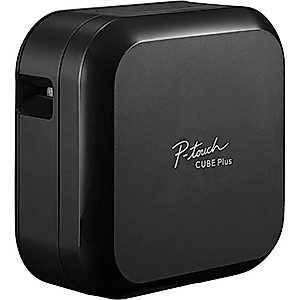 Brother P-Touch Cube Plus Versatile Label Maker, Black - Bluetooth Wireless and USB Wired Connectivity - Design & Print Personalized Labels, Lightweight and Portable, Auto Cutter