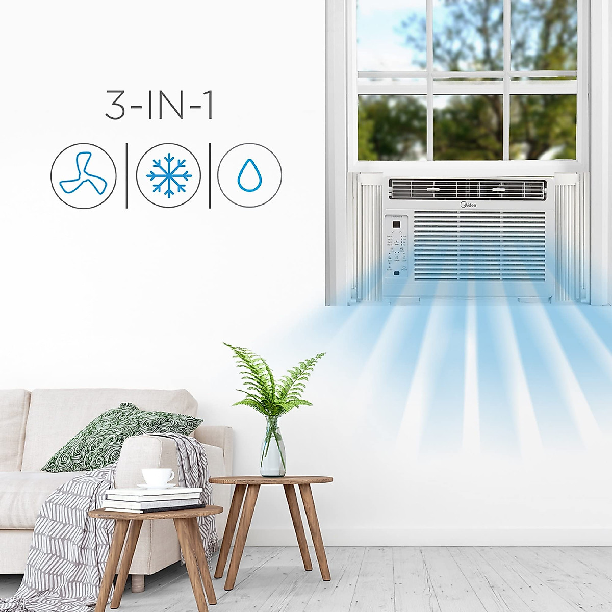 Midea 5,000 BTU ComfortSense Room Air Conditioner, White (MAW05R1WWT) (Renewed)