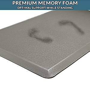 ZVV Kitchen Mats Cushioned Anti Fatigue 2PCS Kitchen Rugs Waterproof Non-Slip Durable Stain Resistant Thick Memory Foam Heavy Duty Ergonomic Comfort Standing Mat for Floor,Laundry,Housewarming Gifts