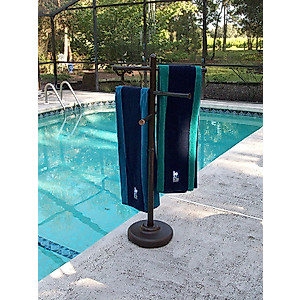 Outdoor Lamp company 401BRZ Portable Outdoor 3 Bar Towel Tree - Bronze