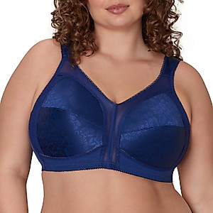 PLAYTEX Womens 18 Hour Comfort-strap Wireless Bra, Full-coverage With 4-way Trusupport, Single & 2-pack Bras, Sailor Blue, 42DDD US