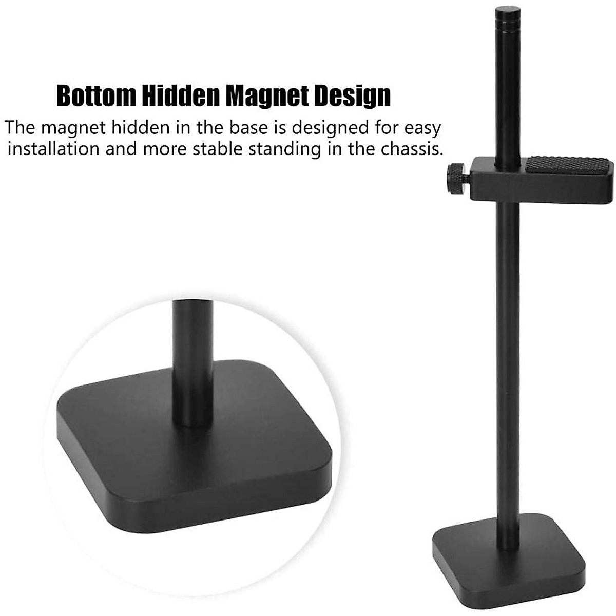 nkomax Graphics Card GPU Brace Support, Video Card Sag Holder Bracket, GPU Stand, Anodized Aerospace Aluminum (Black)