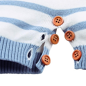 mimixiong Nautical Baby Boy Romper Toddler Navy Bodysuit Clothing(Blue,0-6Months)